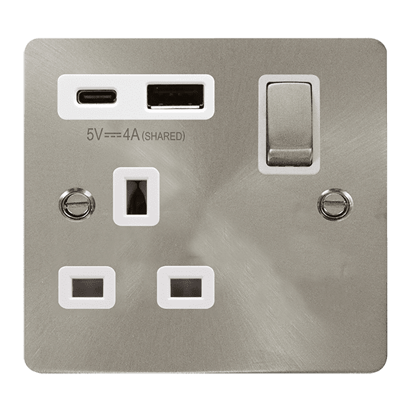 Click Define FPBS585WH 13A 1 Gang Switched Safety Shutter Socket Outlet ...