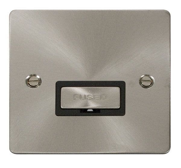 Click Define FPBS750BK Ingot 13A Connection Unit - Brushed Steel