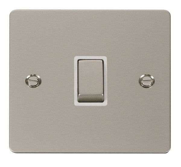 Click Define FPPN722WH Ingot 20A 1 Gang DP Switch - Pearl Nickel