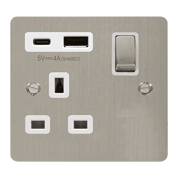 Click Define FPSS585WH 13A 1 Gang Switched Safety Shutter Socket Outlet ...