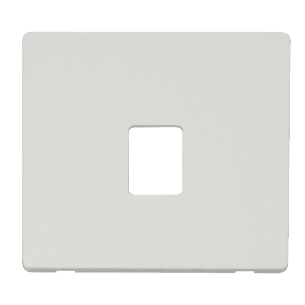 Click Definity SCP115MW Single RJ1145 Socket Outlet Plate Matt White
