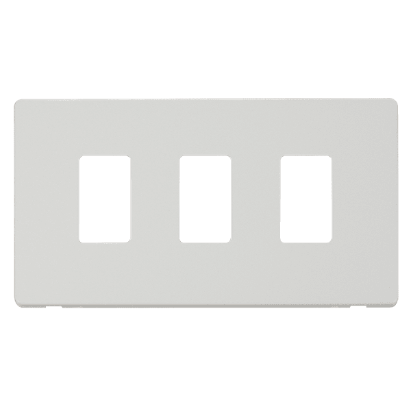 Click Definity SCP20403MW 3 Gang Cover Plate Matt White