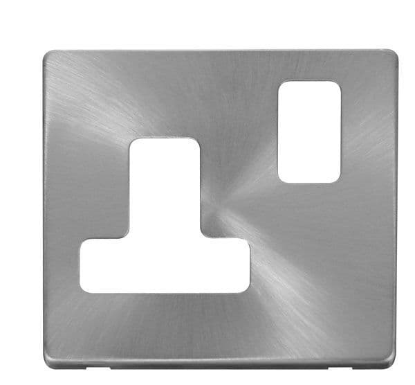 Click Definity SCP234BS 15A Round Pin Switched Socket Cover Plate ...