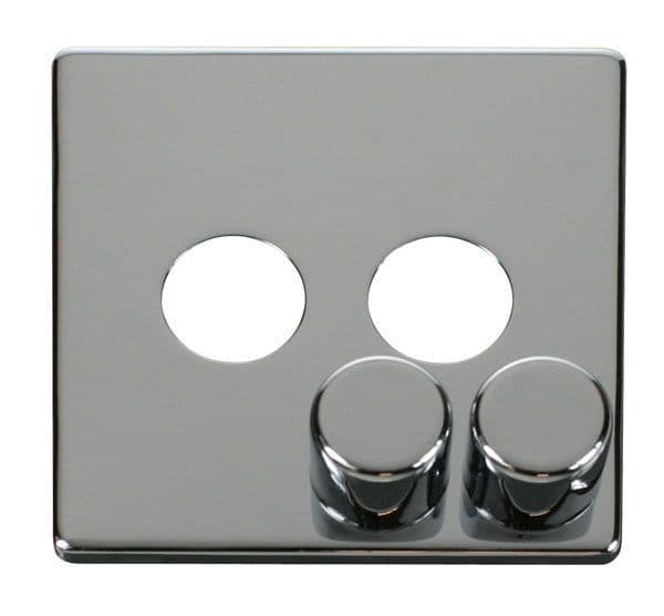 Click Definity SCP242CH 2 Gang Dimmer Switch Cover Plate - Chrome