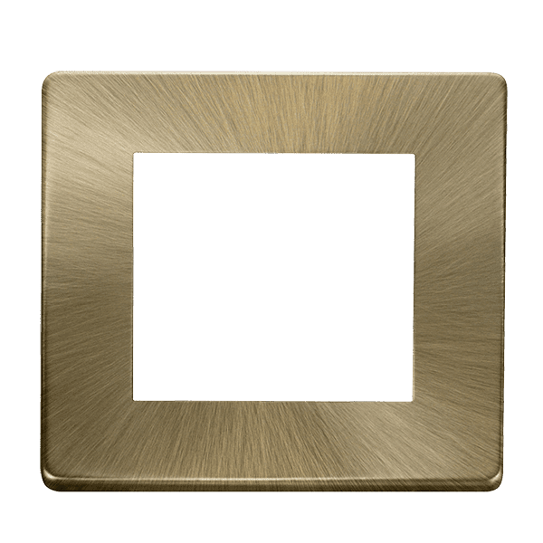 Click Definity SCP311AB 1 Gang Twin Media Module Plate Antique Brass