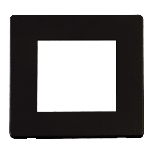 Click Definity SCP311MB 1 Gang Twin Media Module Plate Matt Black