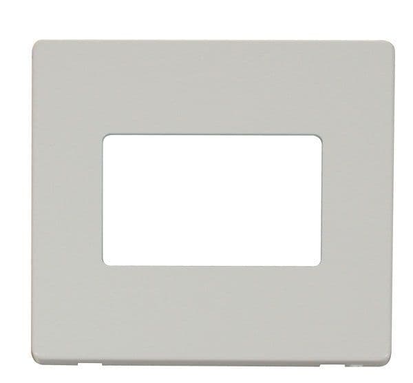 Click Definity SCP403PW 1 Gang Triple Aperture Cover Plate - Polar White