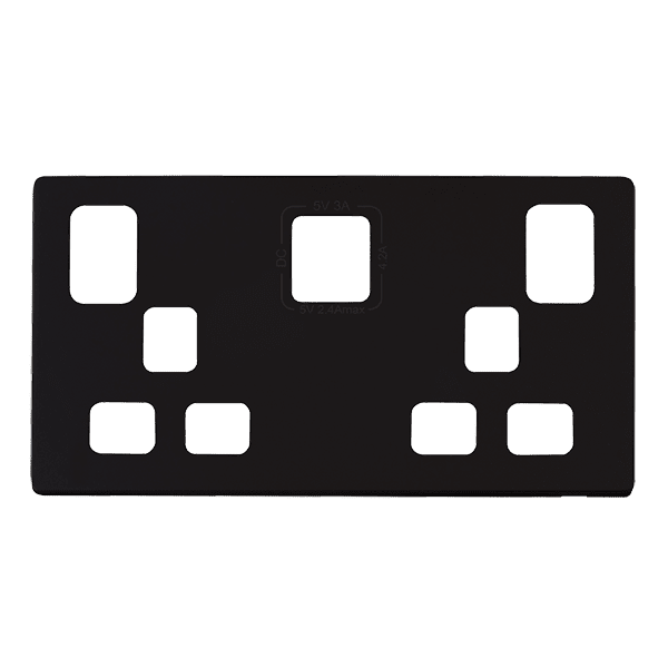 Click Definity SCP486MB 2 Gang 13A Switched Socket 42A A&C USB Cover ...
