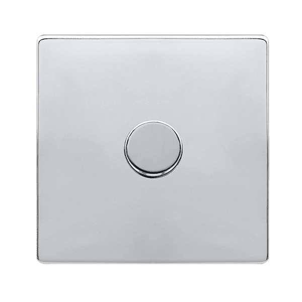 Click Definity SFCH161 1 Gang 2 Way 100w Dimmer Switch Chrome