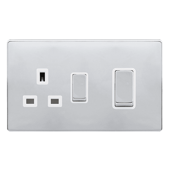 Click Definity SFCH504PW 50A DP Switch With 13A DP Switched Socket ...