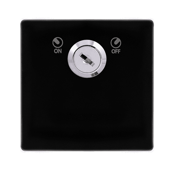 Click Definity SFMB660 20AX DP Key Lockable Switch Cover Plate Matt Black