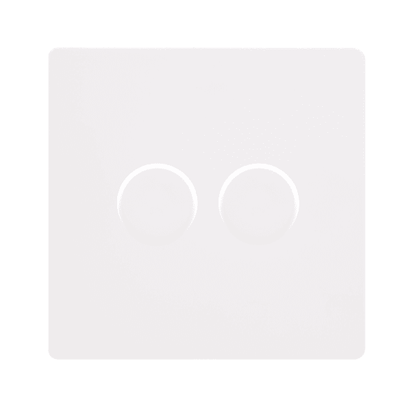 Click Definity SFMW162 2 Gang 2 Way 100w Dimmer Switch Matt White