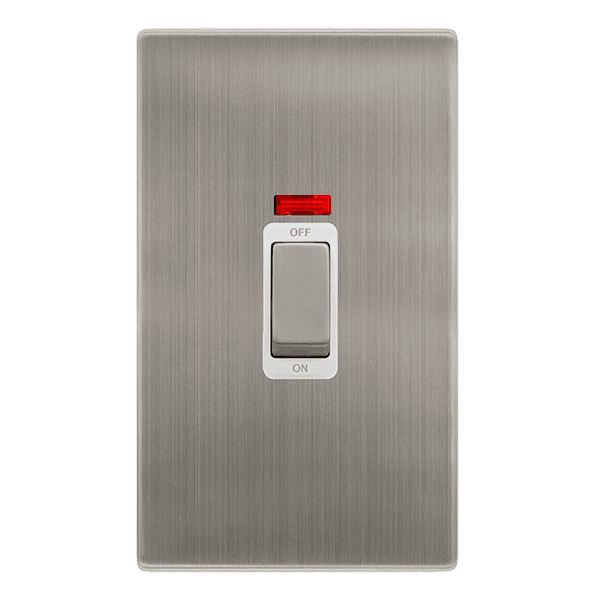 Click Definity SFSS503PW 50A 2 Gang DP Switch With Neon Cover Plate ...