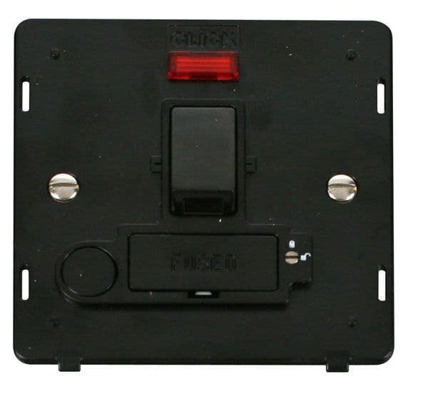 Click Definity SIN252BK 13A Fused Switch Spur Unit With Flex Neon ...