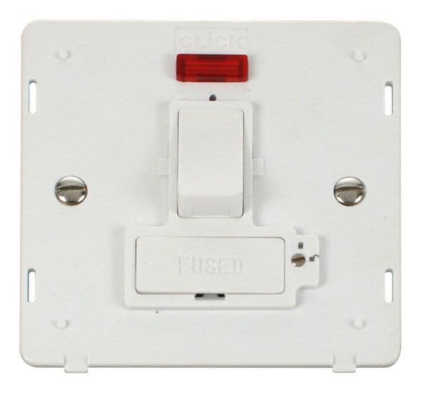 Click Definity SIN852PW 13A Fused Switch Spur Neon Lockable Insert ...