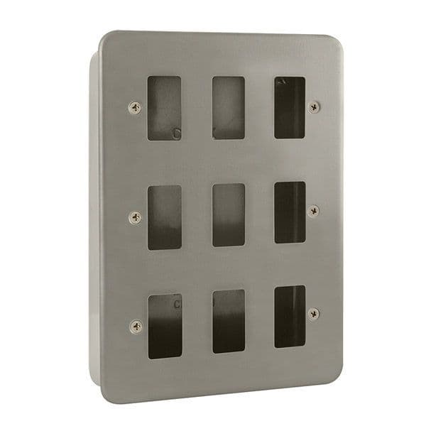 Click Grid Pro CL20509B Metal Clad 9 Gang GridPro Frontplate & Back Box ...