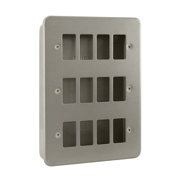 Click Grid Pro CL20512B Metal Clad 12 Gang GridPro Frontplate & Back ...