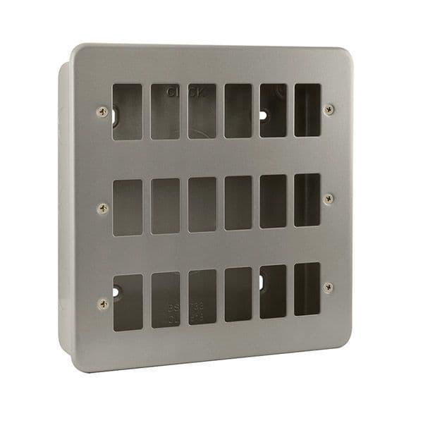 Click Grid Pro CL20518 Metal Clad 18 Gang GridPro Frontplate & Back Box