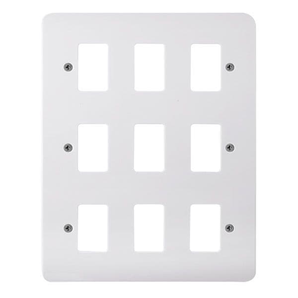Click Grid Pro CMA20509 Mode 9 Gang GridPro Frontplate - White