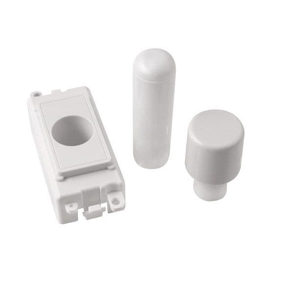 Click Grid Pro GM050PW 1 Module Dimmer Mounting Kit - Polar White