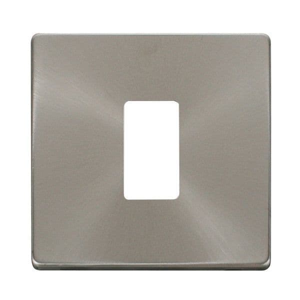 Click Grid Pro SCP20401BS Definity 1 Gang GridPro Frontplate - Brushed ...