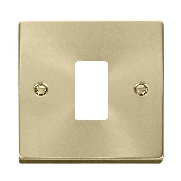 Click Grid Pro VPSB20401 Deco 1 Gang GridPro Frontplate - Satin Brass