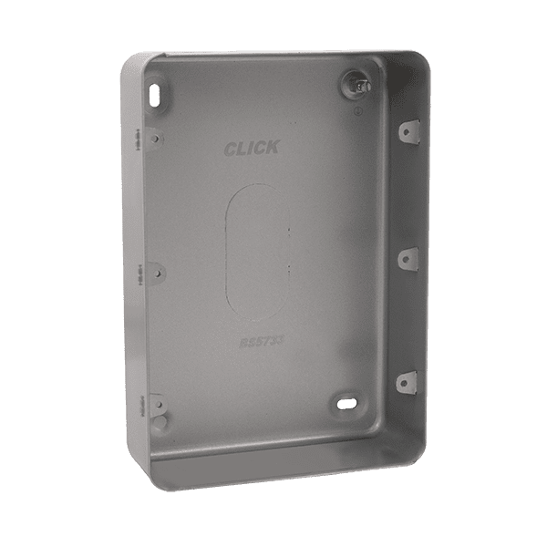 Click Metal Clad CL090 2 Gang 3 Row Clad Back Box 50mm Deep