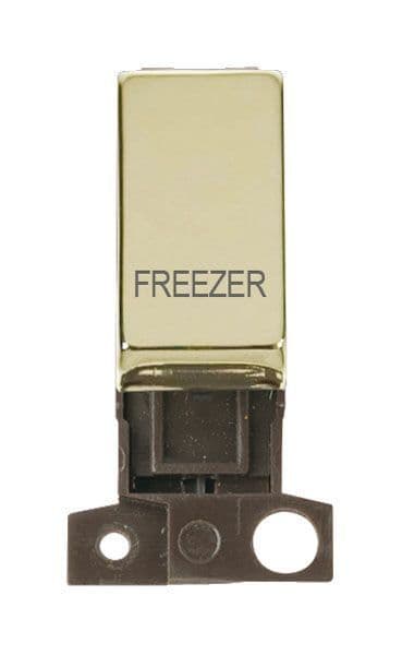 Click Mini Grid MD018BRFZ 13A Resistive 10AX DP Switch Freezer - Brass