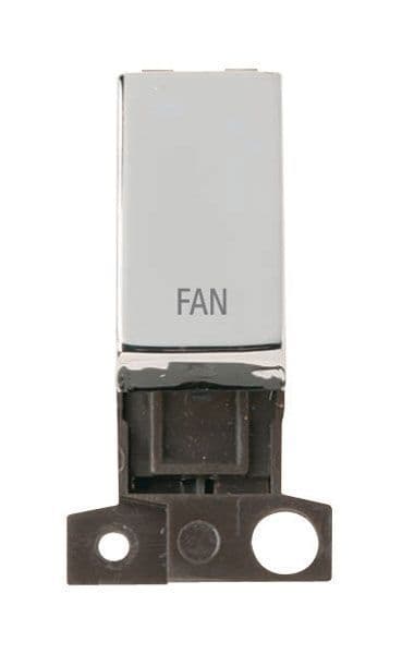 Click Mini Grid MD018CHFN 13A Resistive 10AX DP Switch Fan - Chrome