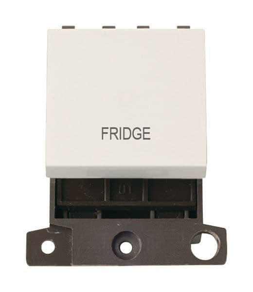Click Mini Grid MD022PWFD 20A DP Switch Fridge - Polar White