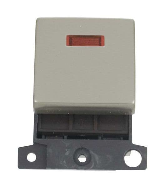 Click Mini Grid MD023PN 20A DP Ingot Switch With Neon - Pearl Nickel