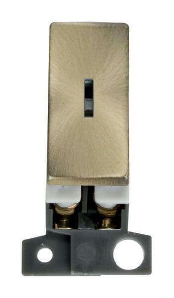 Click Mini Grid MD046AB 13A Resistive DP Ingot Keyswitch - Antique Brass