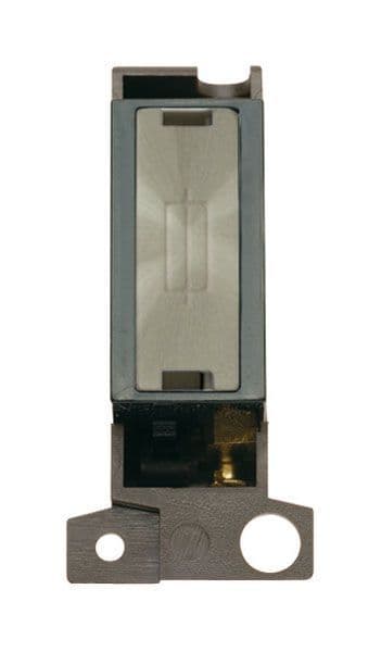 Click Mini Grid MD047BKBS 13A Fused Ingot FCU Module - Brushed Steel