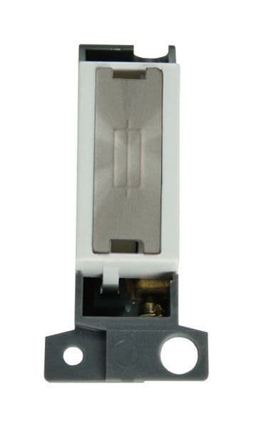 Click Mini Grid MD047WHBS 13A Fused Ingot FCU Module - Brushed Steel