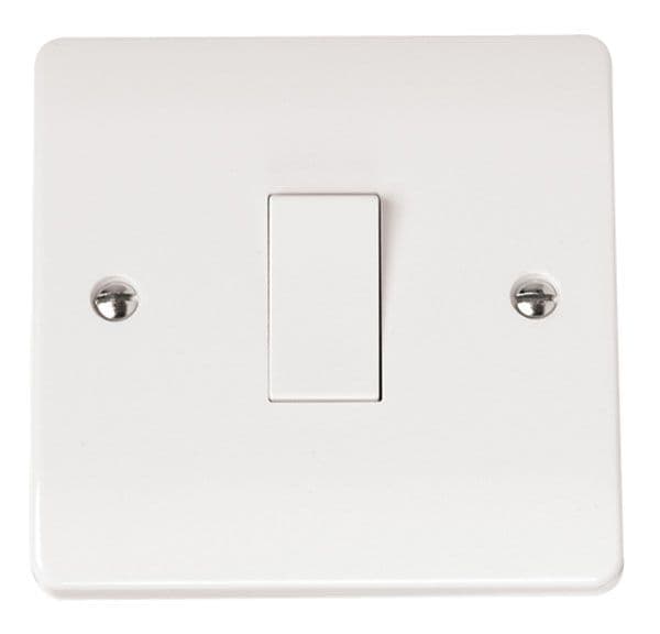 Click Mode CMA011 10AX 1 Gang 2 Way Plate Switch - White