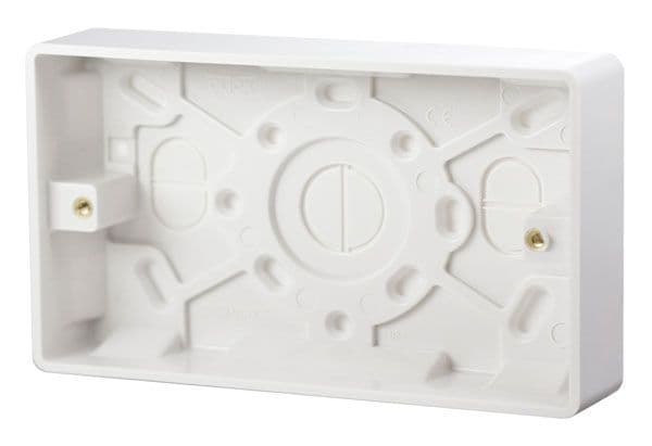 Click Mode CMA082 2 Gang 25mm Deep Pattress Box - White