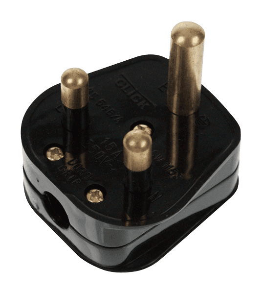 Click Plugs PA177 15a Round Pin Plug Pack Of 10