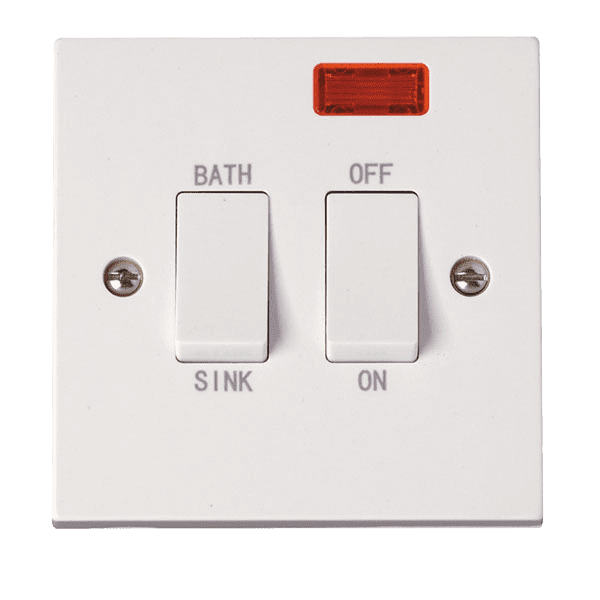 Click Polar PRW024 20AX DP Sink Bath Switch With Neon Polar White