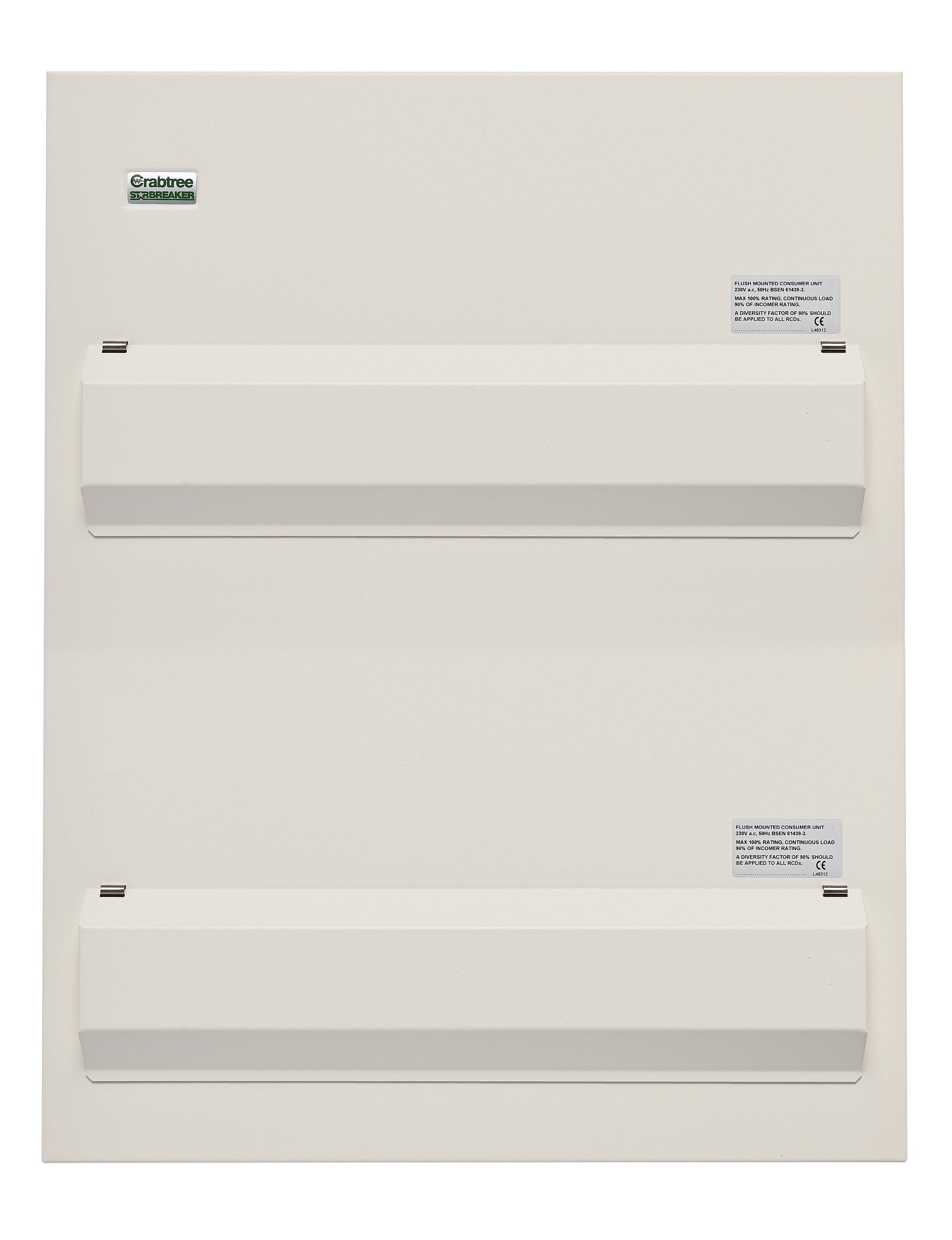 Crabtree 524/DFLA Starbreaker Consumer Unit Flush Lid Assembly 24 Module