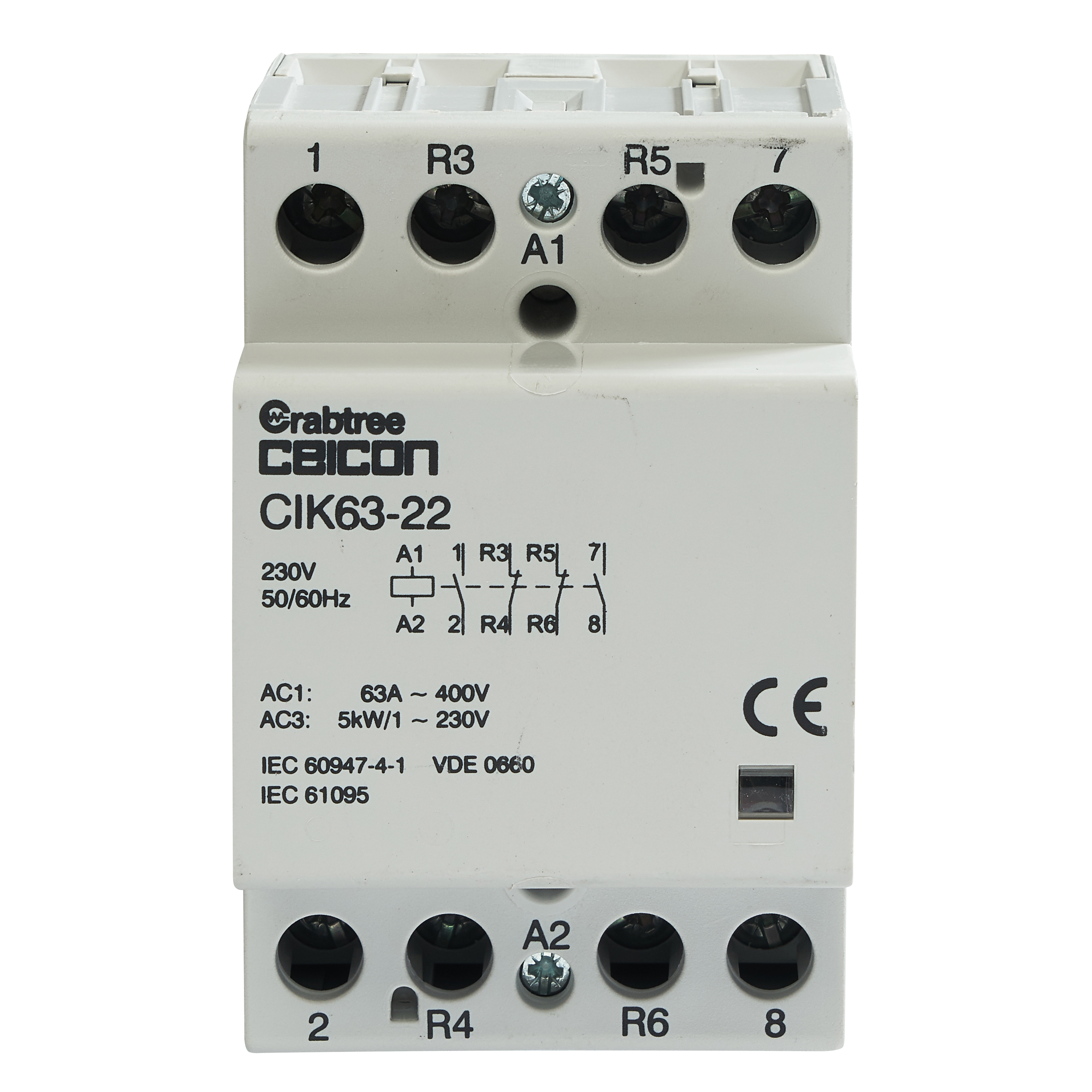 Crabtree CIK63-22 Loadstar Installation Contactor 63A 2NO 2NC AC/DC