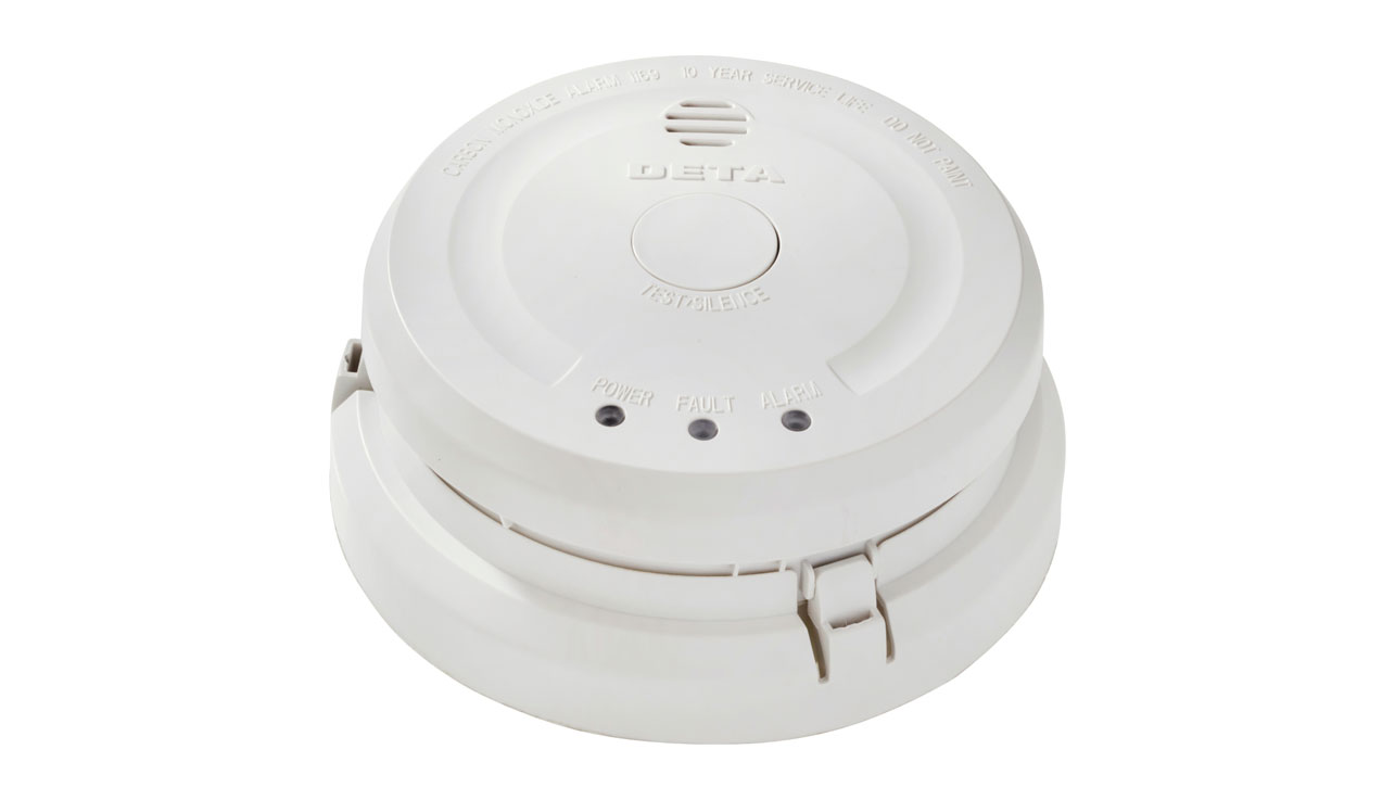 Deta 1169 Carbon Monoxide Alarm 240V with 9V Replaceable Battery Back Up