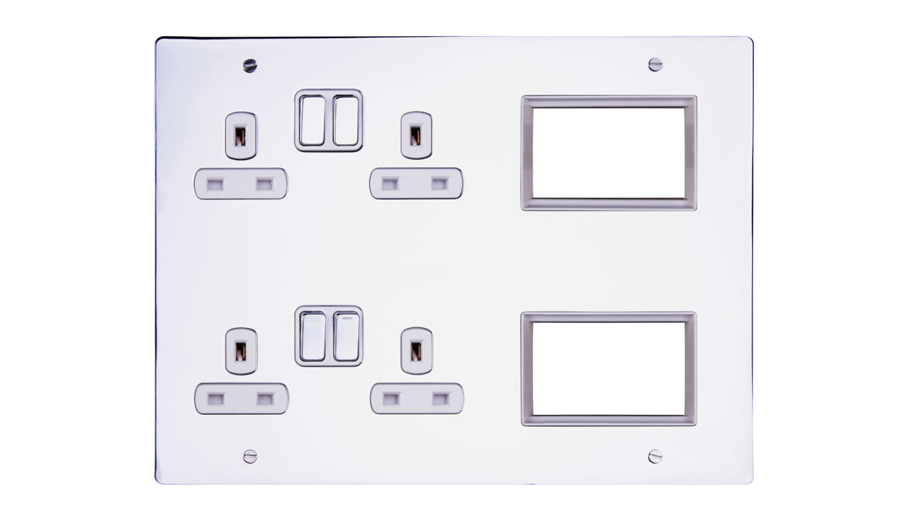 Deta 8175CHW Ultra Flatplate Media Plate Chrome White Insert
