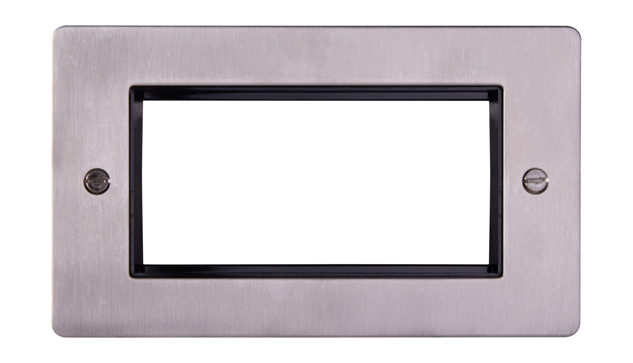 Deta 8189SSB Ultra Flatplate Four Module Data Plate Stainless Steel ...