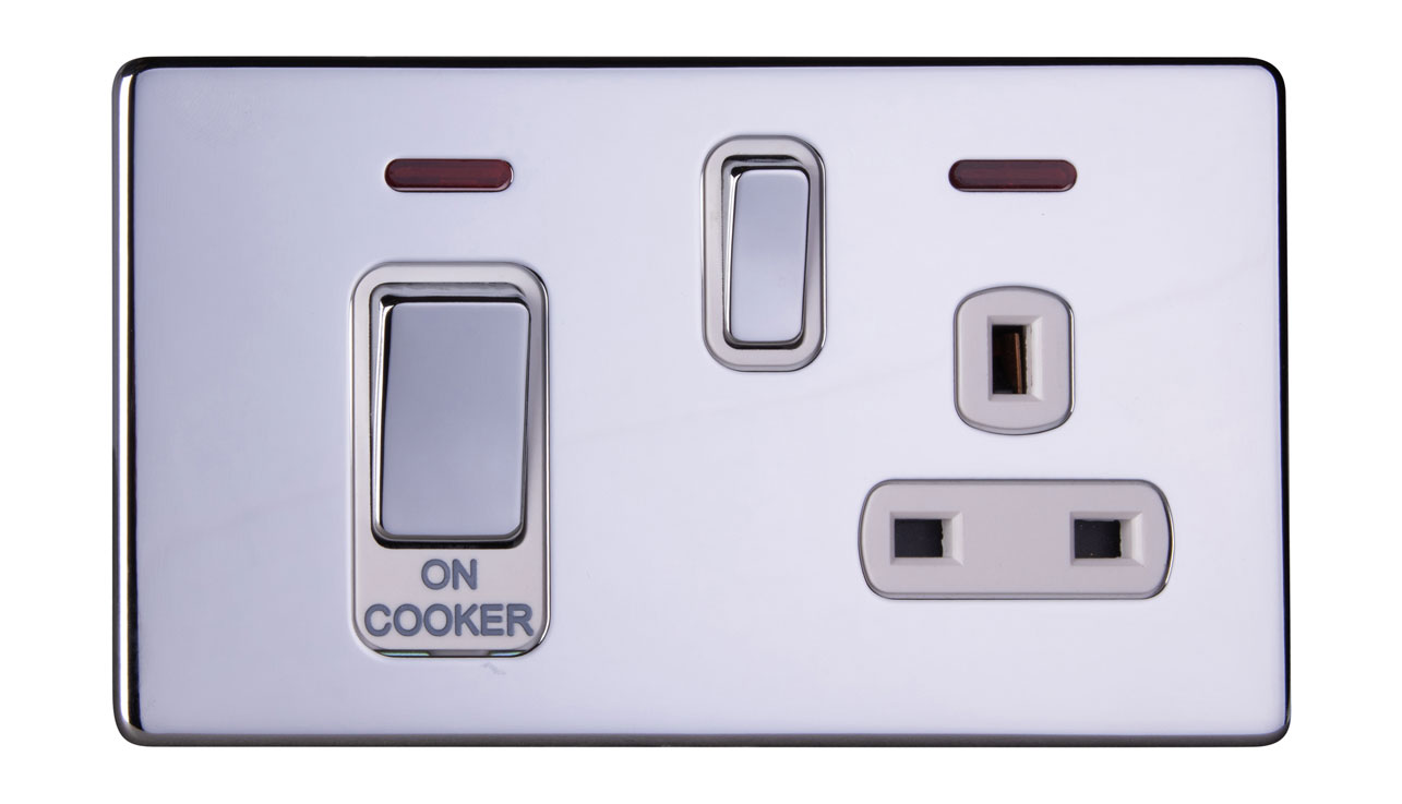 Deta 8554CHW Ultra Screwless Cooker Control Unit with Neon Chrome White ...