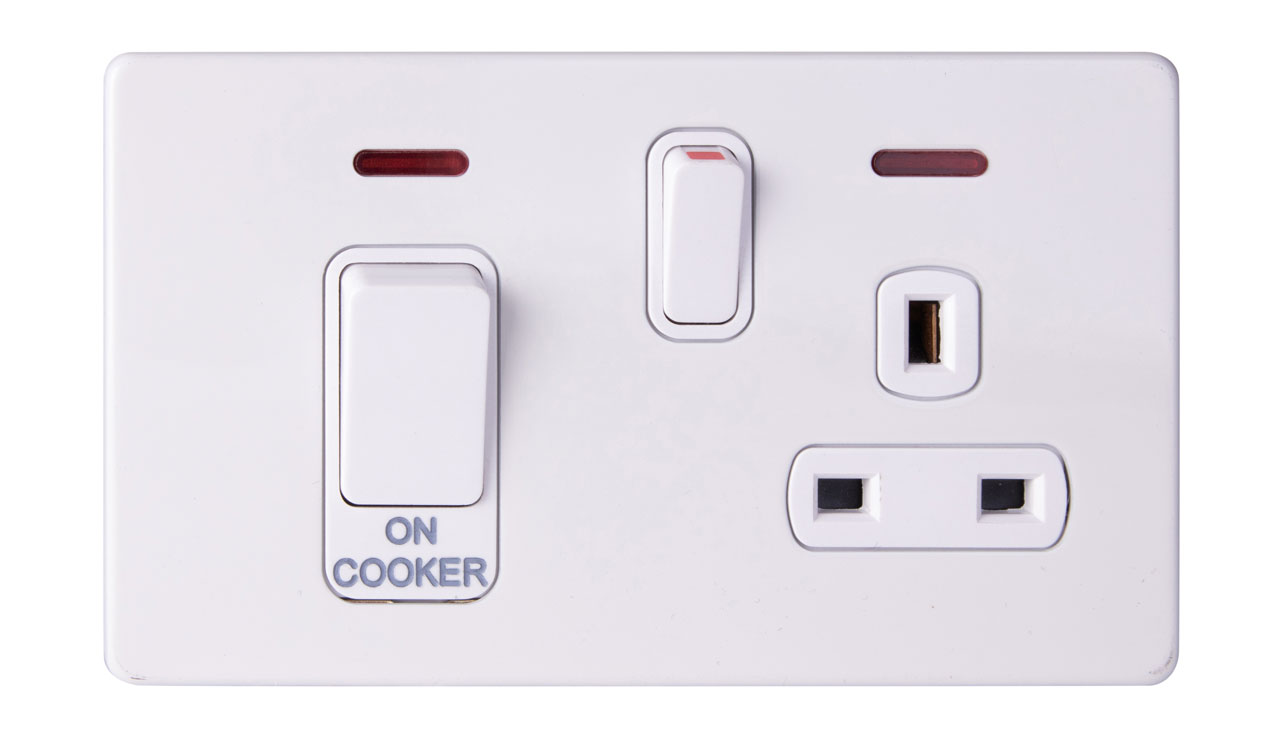 Deta 8554WHW Ultra Screwless Cooker Control Unit with Neon White Box Of 5