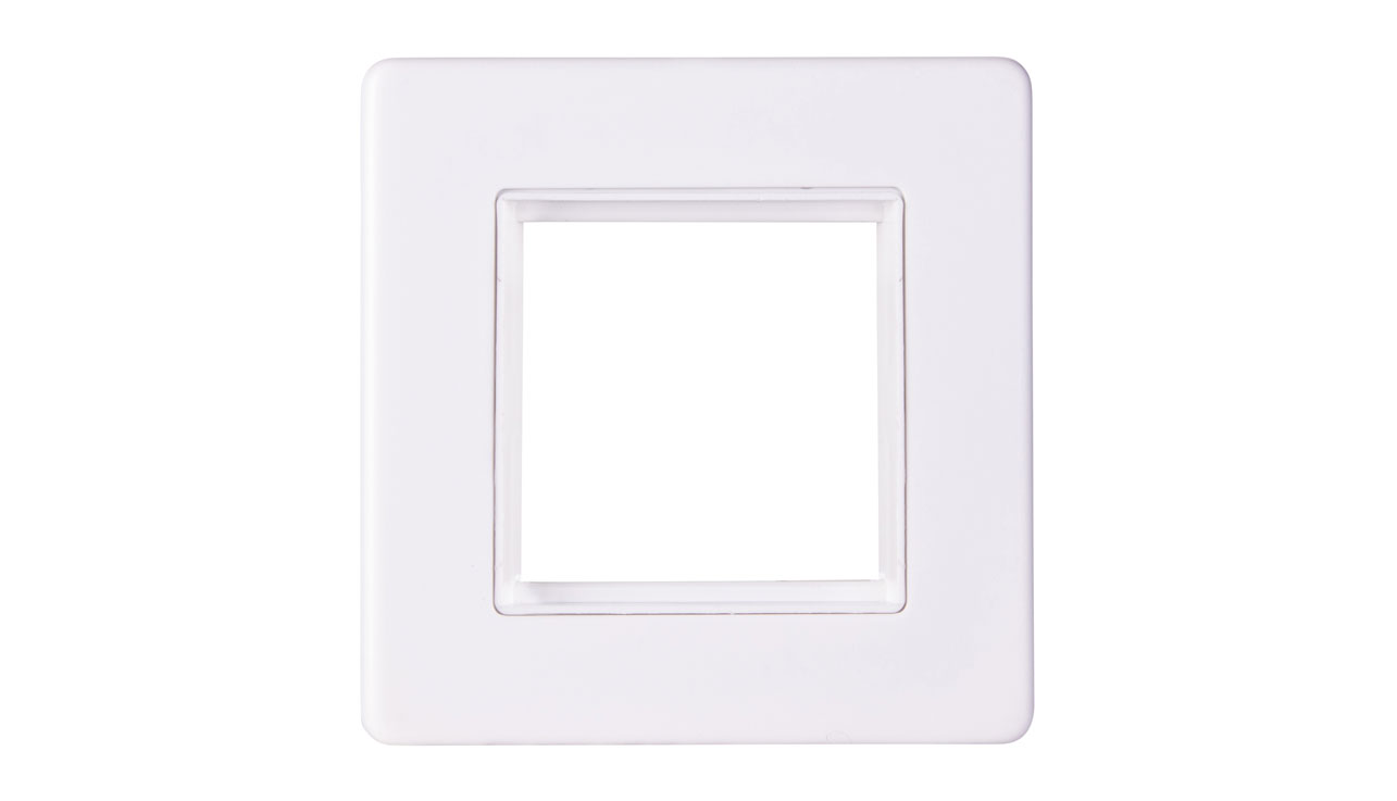 Deta 8587WHW Ultra Screwless Two Module Data Plate White Box Of 5