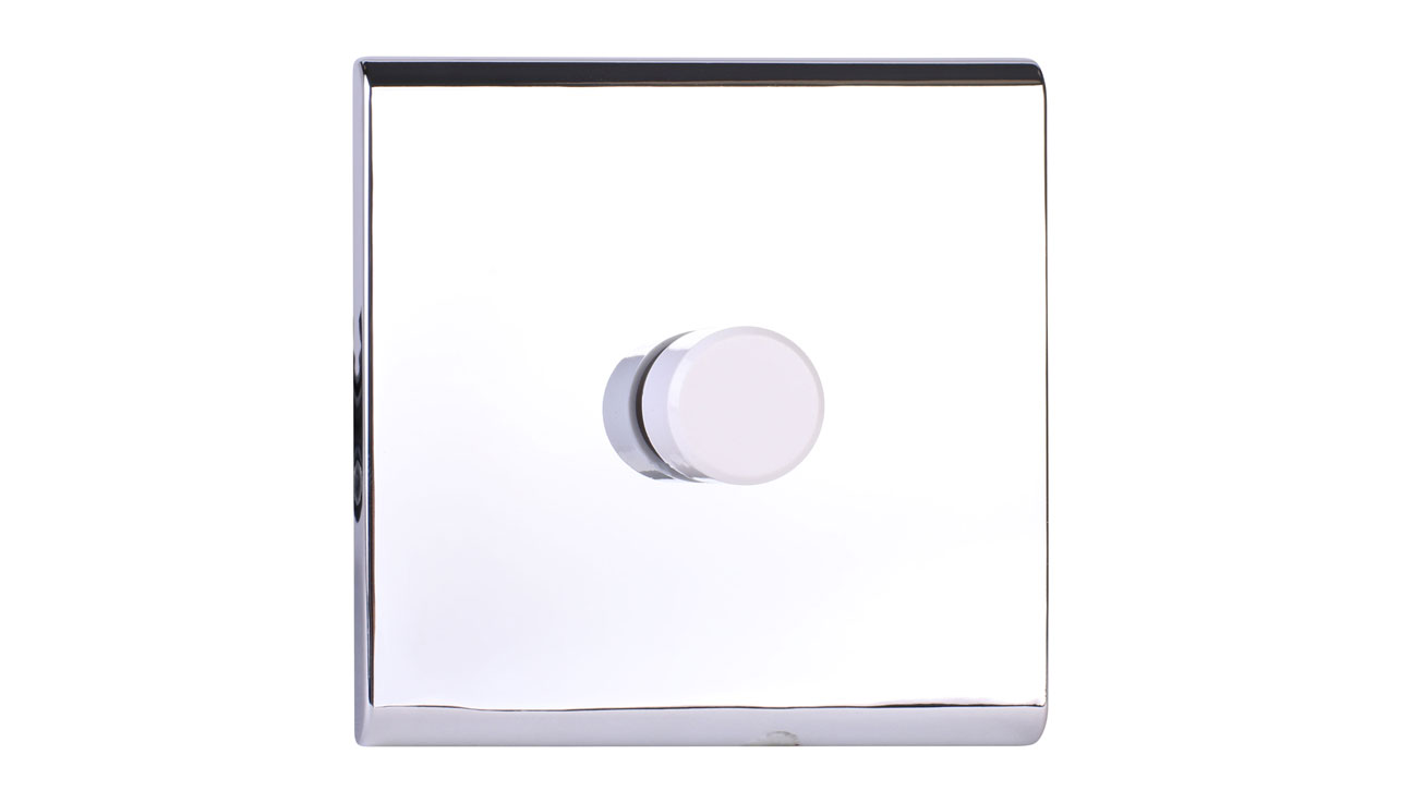 Deta 8629CH Slimline Screwless 1 Gang 250W Universal Dimmer with ...