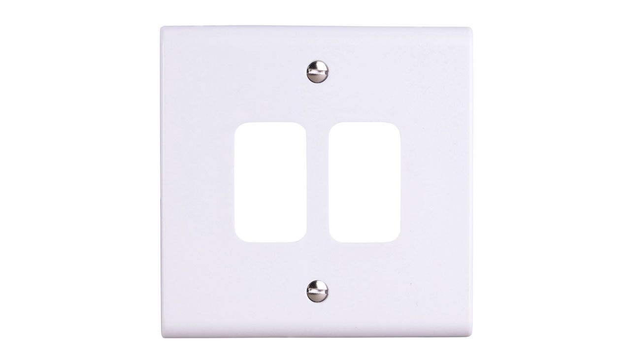 Deta G3302 Slimline 2 Gang Grid Plate
