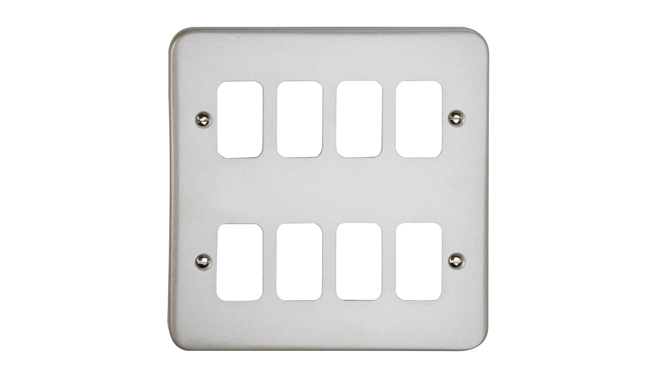 Deta G3326 Metalclad 8 Gang Grid Plate