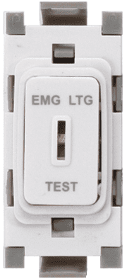 Deta G3536 Gridswitch 20A 2 Way EMG LGHT TEST Key Switch White